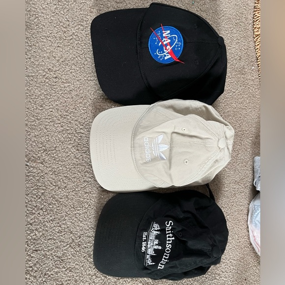 Accessories | Nasa Adidas And Smithsonian Three Hat Bundle | Poshmark